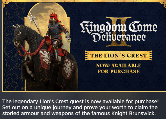 《天国拯救2》预购奖励DLC上线 超帅盔甲等你补票! | Nestia