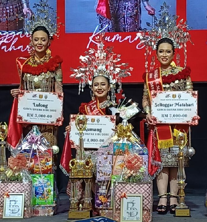 Nani Saban takes Kumang Gawai Dayak Sibu 2025 crown | Nestia