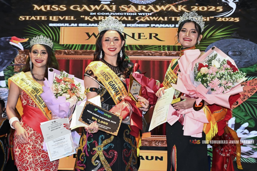 Kenyah beauty Daphne Baun David crowned Sarawak Gawai Queen 2025 | Nestia