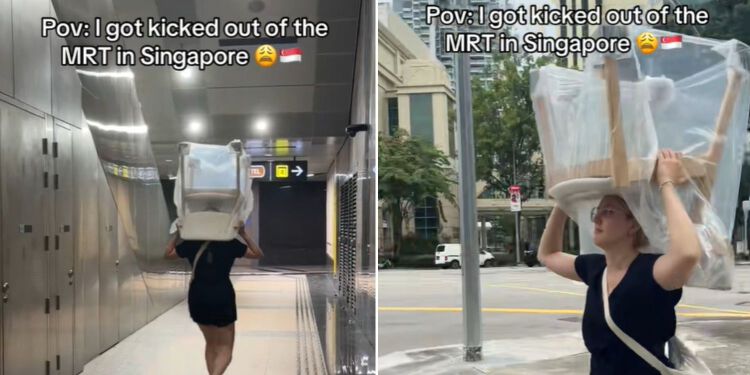 Woman says she ‘got kicked out of the mrt’ after trying to bring in a chair | Nestia